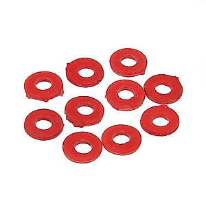 Sara-u 20Pcs Golden Motherboard Riser+Screws Computer Red Washers 6.5mm 6-32-M3 Gasket