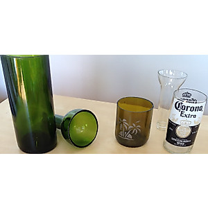 Glass Bottle Cutter Kit: Beer & Wine Bottle Cutter Tool to Make Glasses + Edge Sanding Paper & Spring-Force Technology Kit