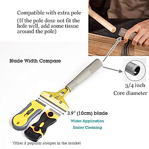 LDS Industry Extendable Razor Blade Sticker/Paint Scraper Remover for Window Glass Windshield Tile Granite Wall Cleaning Hand Tool, Gum Cleaning, Stove Cleaner, SCRP-A