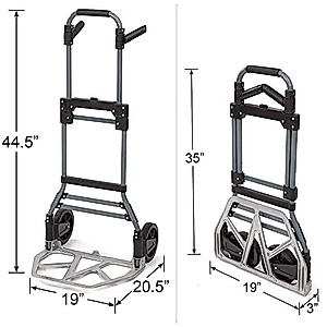 Luggage Hand Truck Cart w/Grips Hand Truck