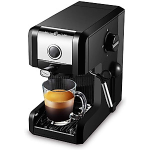ROLTIN Espresso Coffee Machine Maker 20 Bar, Capuccino, Frothing Milk Foam, 1250W,Steam Nozzle Capacity 0.97L Removable Drip Tray Compatible with Preparing Drinks