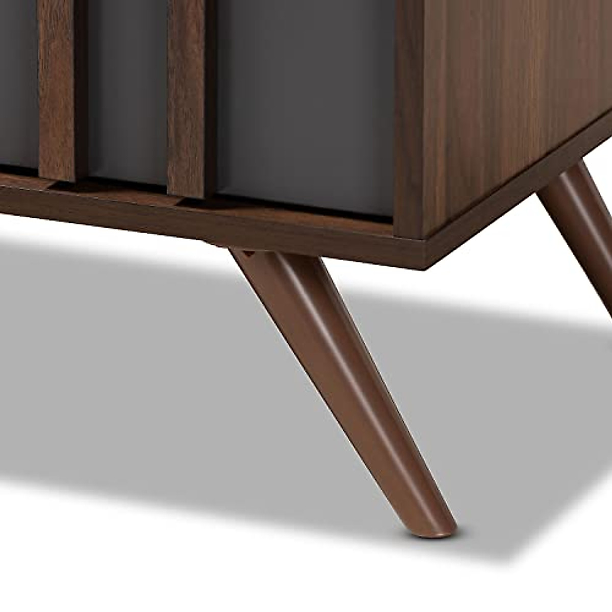 Baxton Studio Naoki Modern and Contemporary Two-Tone Grey and Walnut Finished Wood 6-Drawer Bedroom Dresser