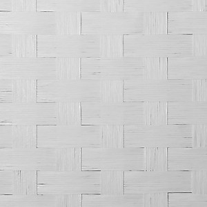 Red Lantern 2 ft. Short Woven Fiber Folding Screen - 4 Panel - White