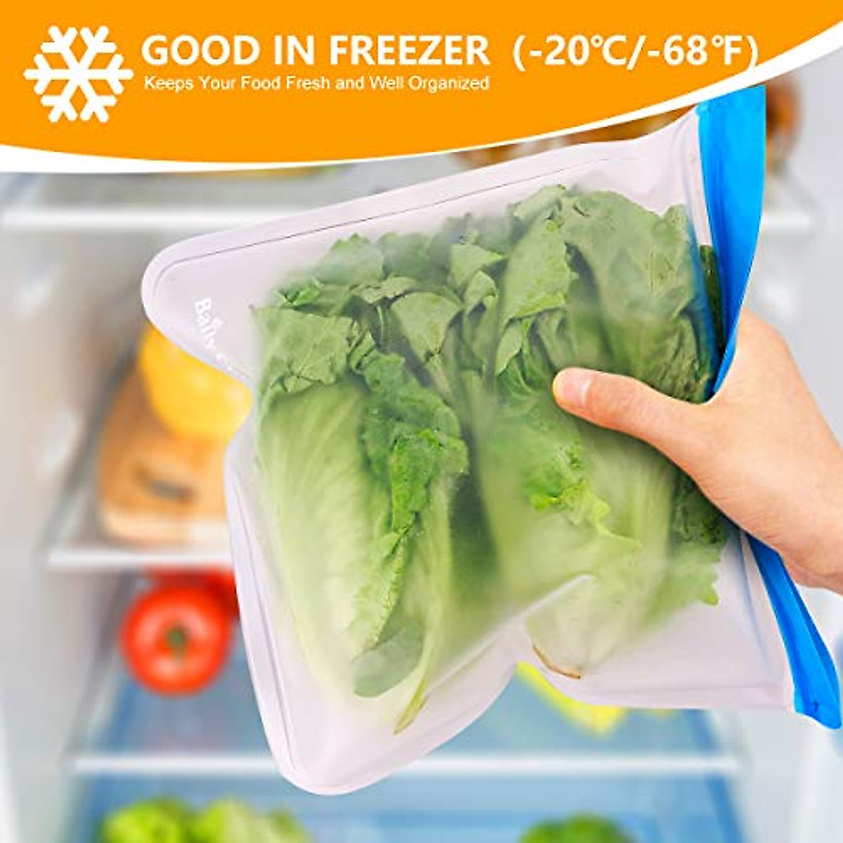 11 Pack Gallon Freezer Bags, Reusable Gallon Storage Bags Zip lock Food Storage Bags for Meat, Sandwich, Fruit, Home Fridge Kitchen Organization and Storage Meal Prep Leakproof Freezer Containers