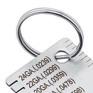Wire/Metal Sheet Thickness Gauge 14 16 18 20 22 24 Wire Gauge Thickness Size Inspection Tool Welding Gauge,Stainless Steel