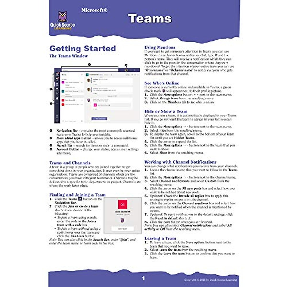 Microsoft Teams Quick Source Reference Guide