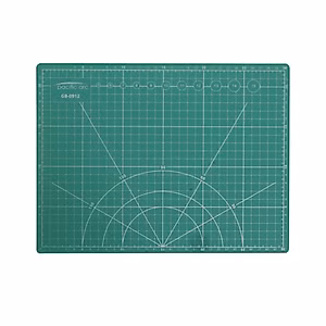 Pacific Arc Double Sided Self Healing Cutting Mat - Thick and Durable Vinyl Rotary Cutting Mat for Sewing & Scrapbook Paper Cutting Mat (09"x 12")