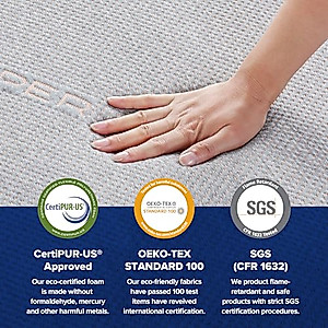 Olee Sleep Tri-Folding Antibacterial Memory Foam Mattress Topper, 4 Inch Copper Bamboo Gel Folding Mattress, Washable Cover, CertiPUR-US Certified, Soft, Grey, Single Size