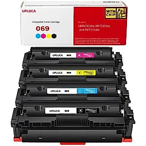 UPLUCA 069 Toner Cartridge 4-Pack Compatible Replacement for Canon 069 Toner Cartridge for Canon imageCLASS MF753Cdw MF751Cdw LBP674Cdw Series Printer Ink