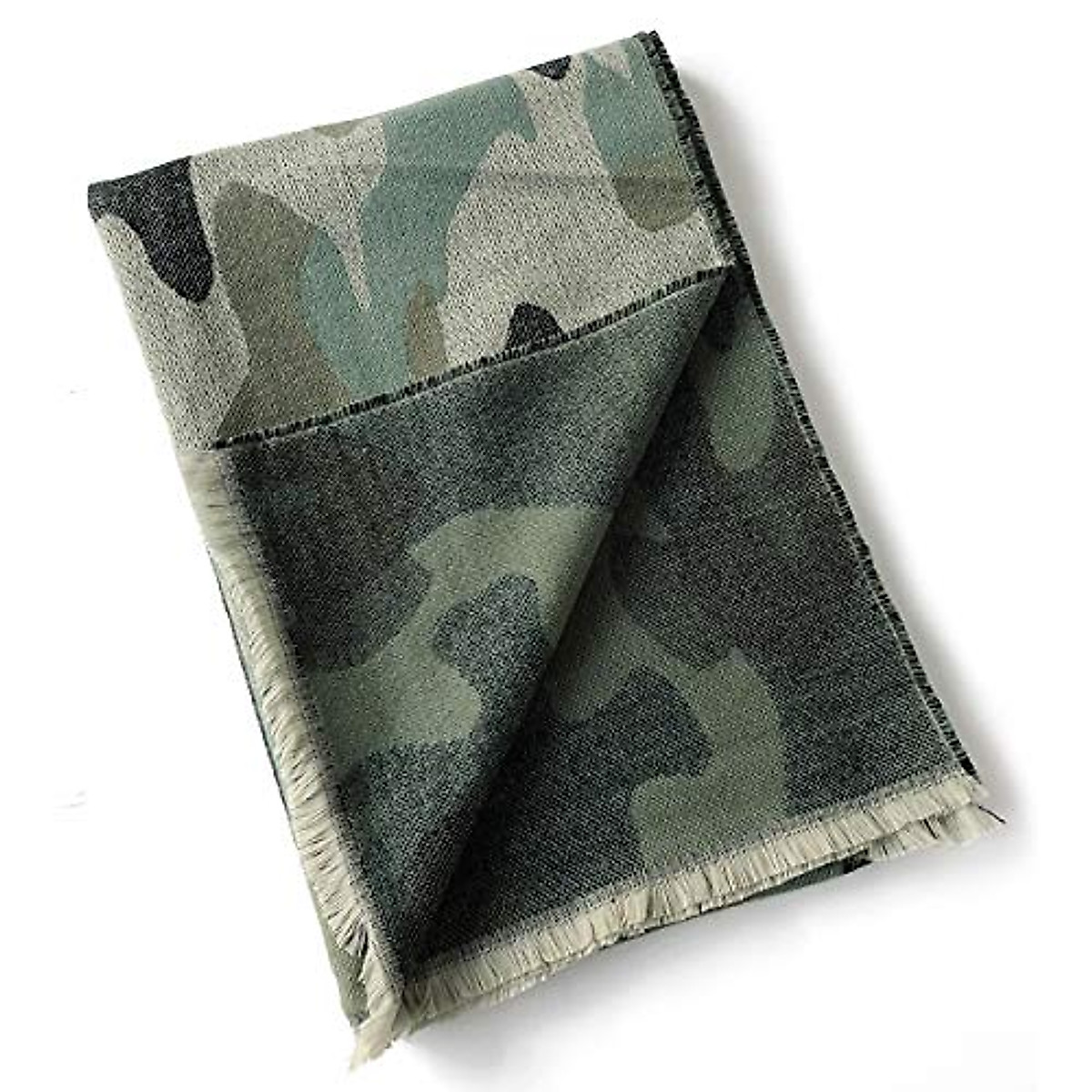 GERINLY Camo Winter Scarf for Women Fashion Camouflage Cashmere Scarf Large Blanket Wraps Military Pashmina Shawl (Camo)