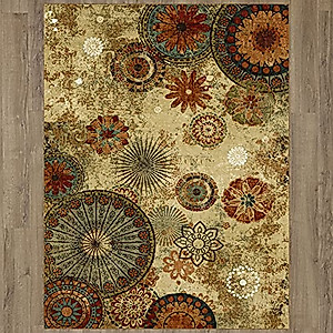 Mohawk Home Caravan Medallion Ornamental Area Rug, 7'6"x10', Multi