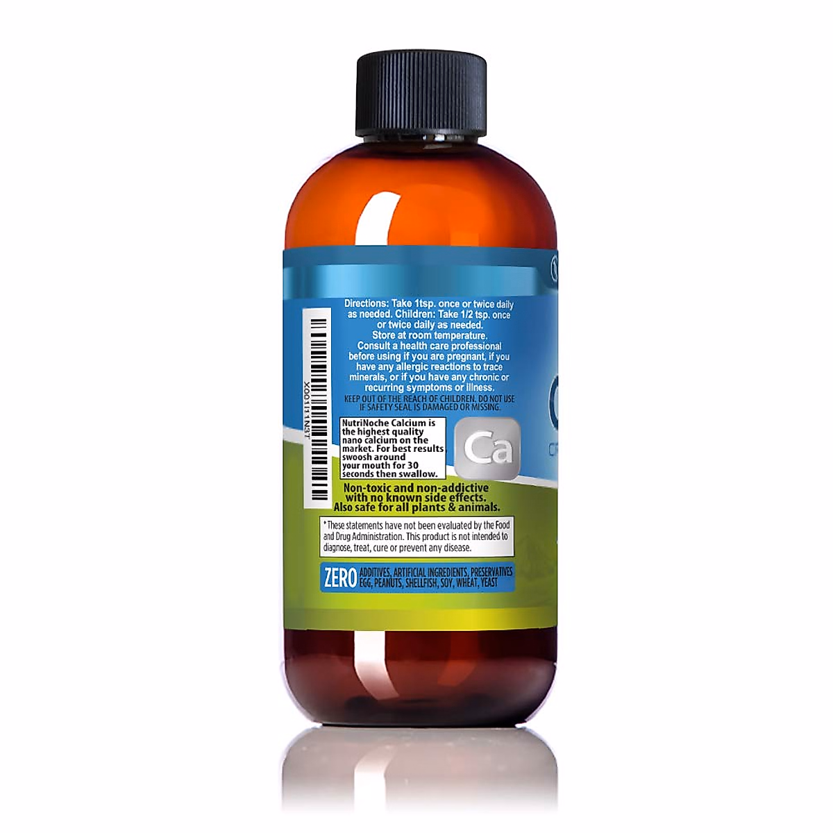 NutriNoche Liquid Calcium Supplement - 99.99% Ultra Pure Crystalline Nano Calcium for Women, Men & Children - Calcium Citrate Alternative - Absorbed at a Cellular Level Sublingually - 30 ppm