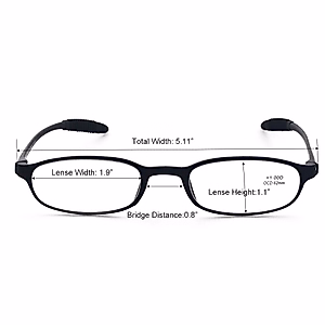 Mcoorn Lightweight Reading Glasses,Flexible(Memory Plastic) Readers, Men and Women