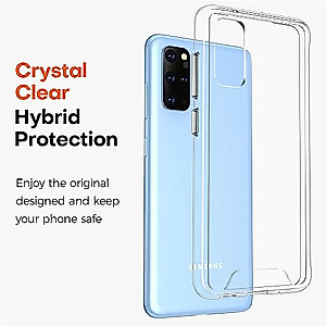 Rayboen Case for Galaxy S20 Plus with 2 Pack TPU HD Full Screen Protector Soft, S20 Plus Phone Case Clear TPU Film Drop Shockproof Non-Slip Protective Cover for Samsung Galaxy S20 Plus 5G