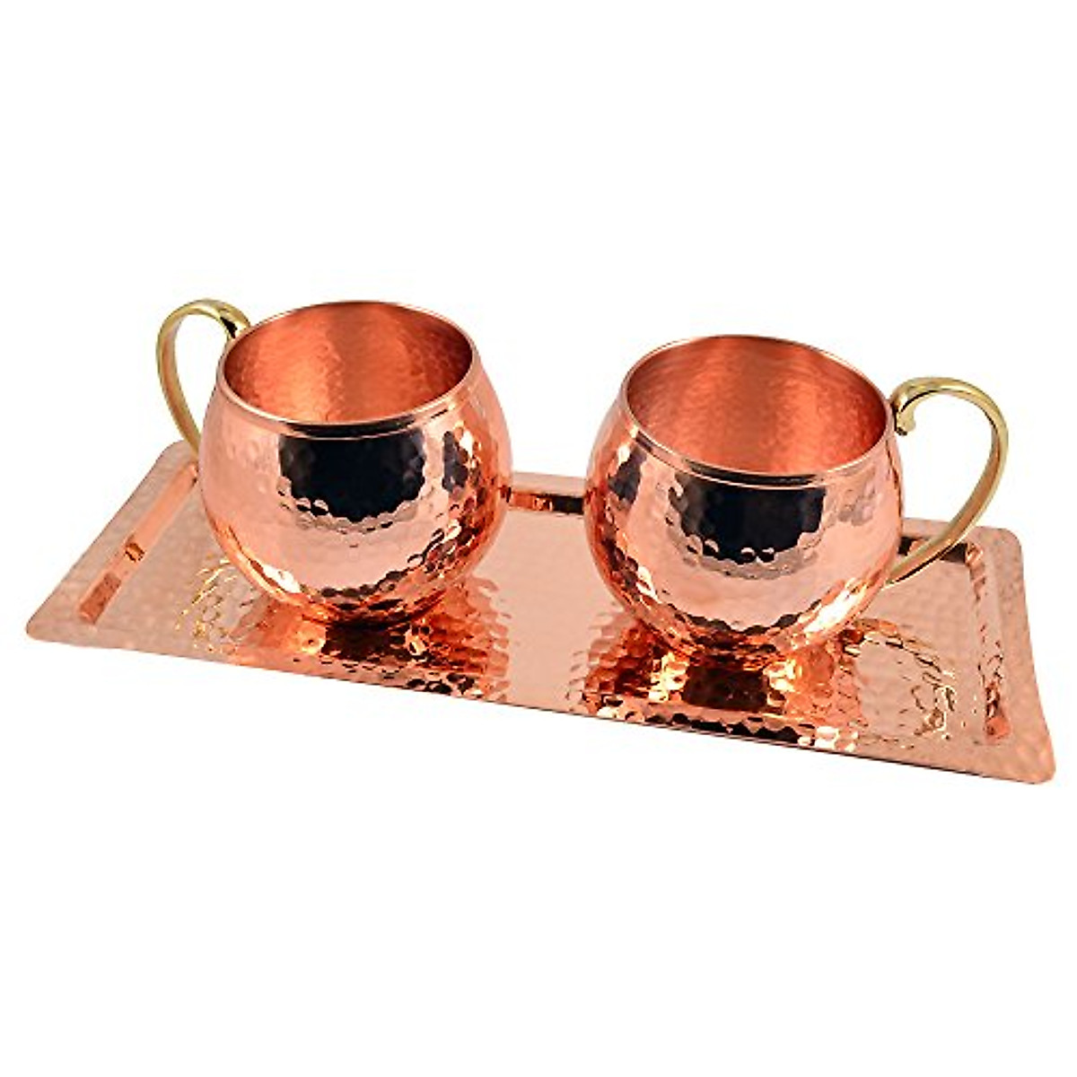 Copperbull Hammered Copper Rectengular Tray (Medium)