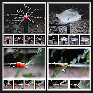 Drip Irrigation Kit, MUCIAKIE 116FT Irrigation System, Irrigation trubing Watering System Plant Watering Devices Adjustable Nozzle Emitters Sprinkler Barbed Fittings