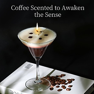 Espresso Martini Candle,Strong Coffee Scented Candle,Made from Natural Soy Wax,Anniversary Birthday Valentine's Day Christmas Housewarming Gifts for Family Friends or Bar Decor,7oz/200ml