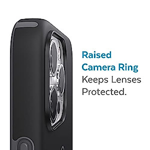 Speck Products CandyShell Pro iPhone 13 Pro Max/ 12 Pro Max Case, Black/Slate Grey