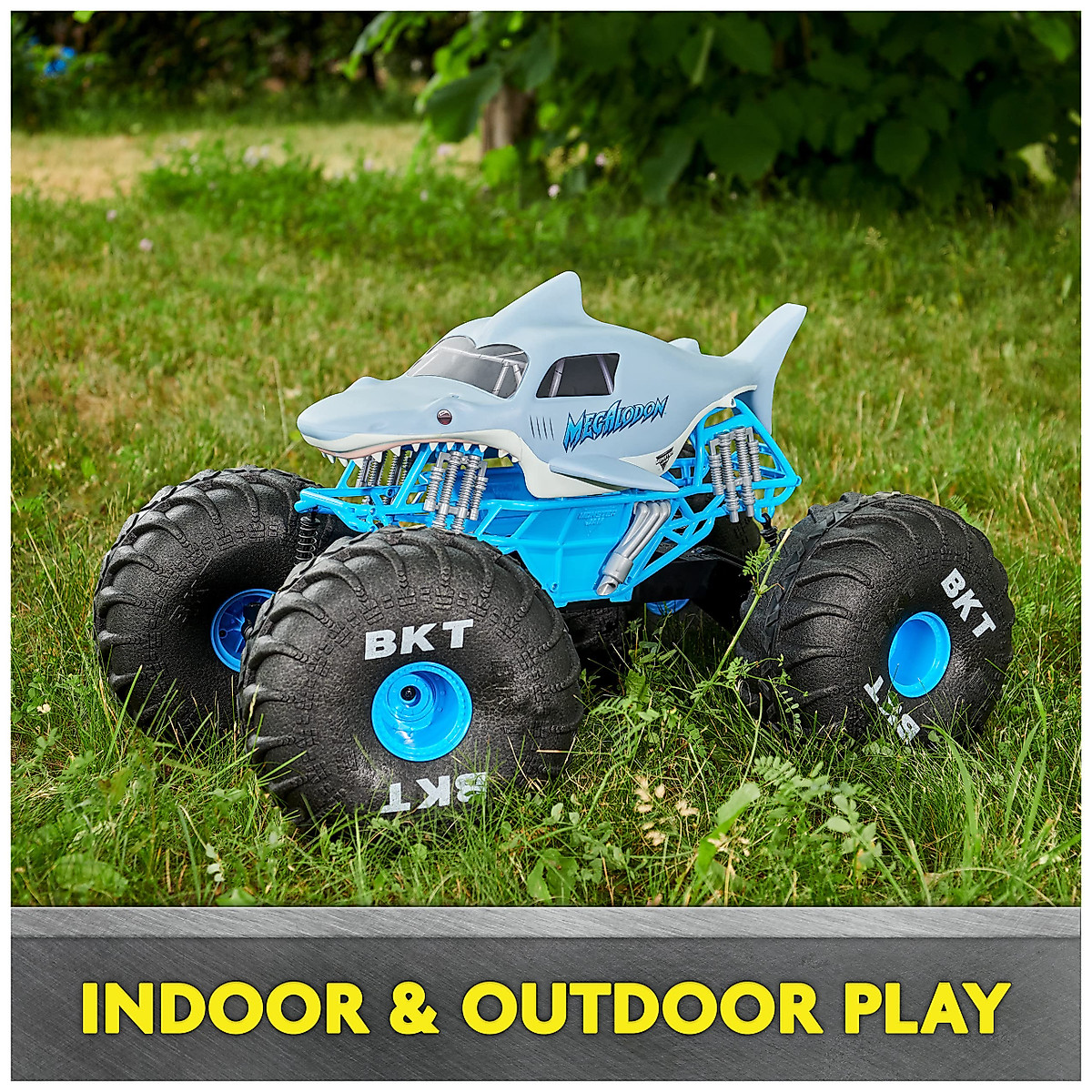 Monster Jam, Official Mega Megalodon All-Terrain Remote Control Monster Truck for Boys and Girls, 1:6 Scale, Kids Toys for Ages 4-6+