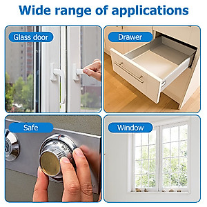 2 Pack Home Security Anti-Theft Window & Door Alarm, Ultra-Slim Loud Alarm Vibration Sensor Detector for Warning Burglars Intruder, Good for Home, Office, RV, Dorm Room (2)