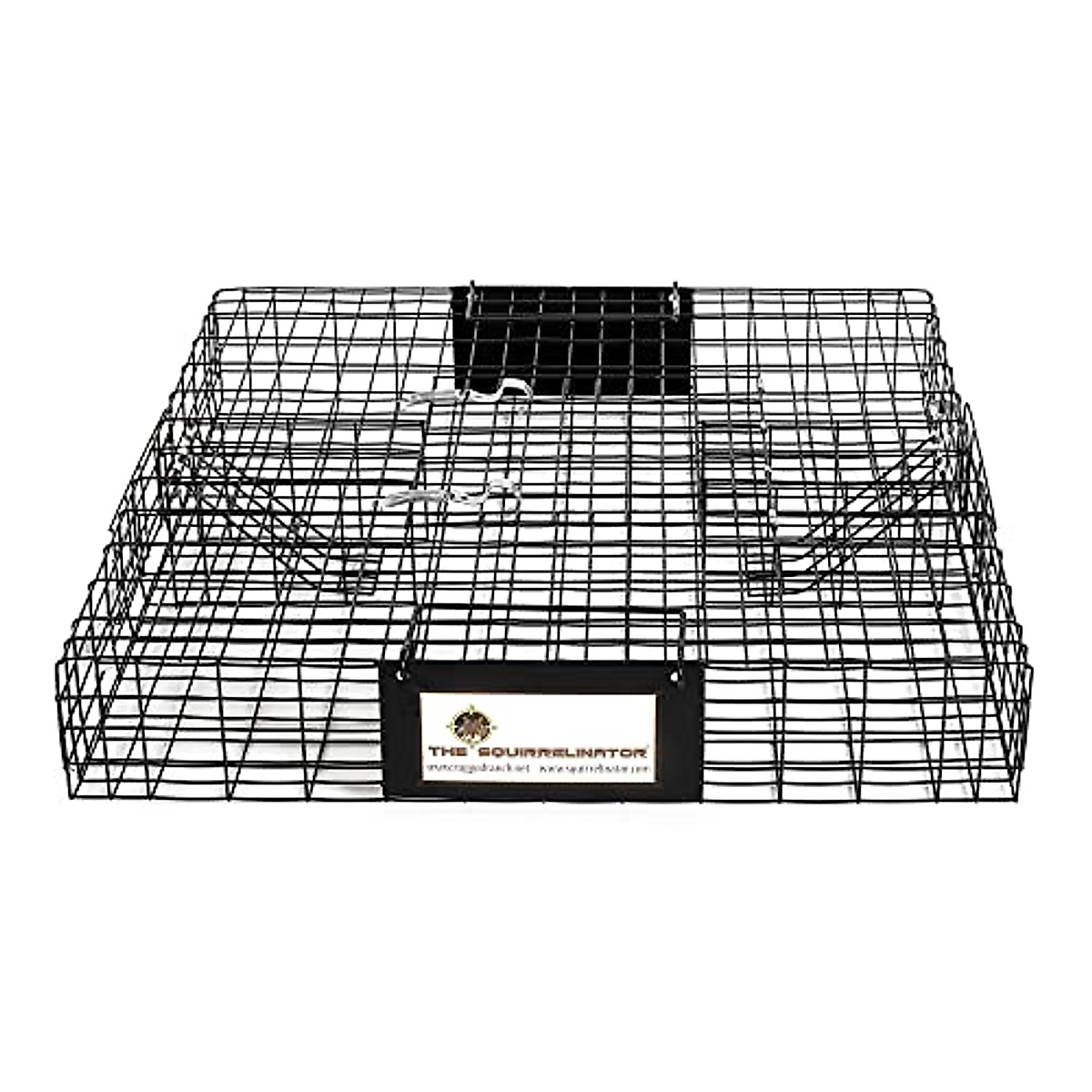Rugged Ranch Squirrelinator 2 Door Small Metal Wire Pest Control Animal Cage Trap for Live Chipmunk, Squirrel, Rat, Mouse, and Rodent, Black