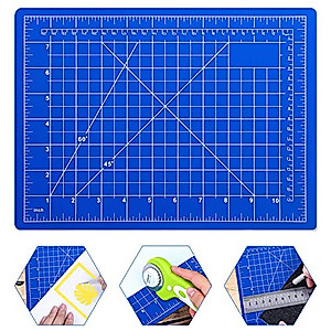12" x 9" Rotary Cutting Mat, Caffox A4 Cutting Mat Self Healing Sewing Mat for Crafts Double-Side Cutting Board for Fabric, Hobby Quilting, Clay, Model and Scrapbookin