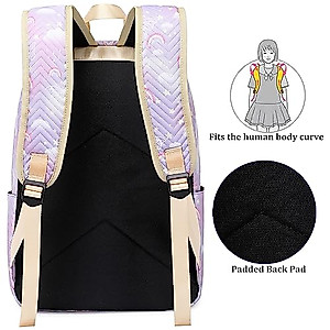 JIANYA Backpack for School Girls Backpacks Kids Backpack with Lunch Box Lightweight Bookbag School Bag for Preteen Girl