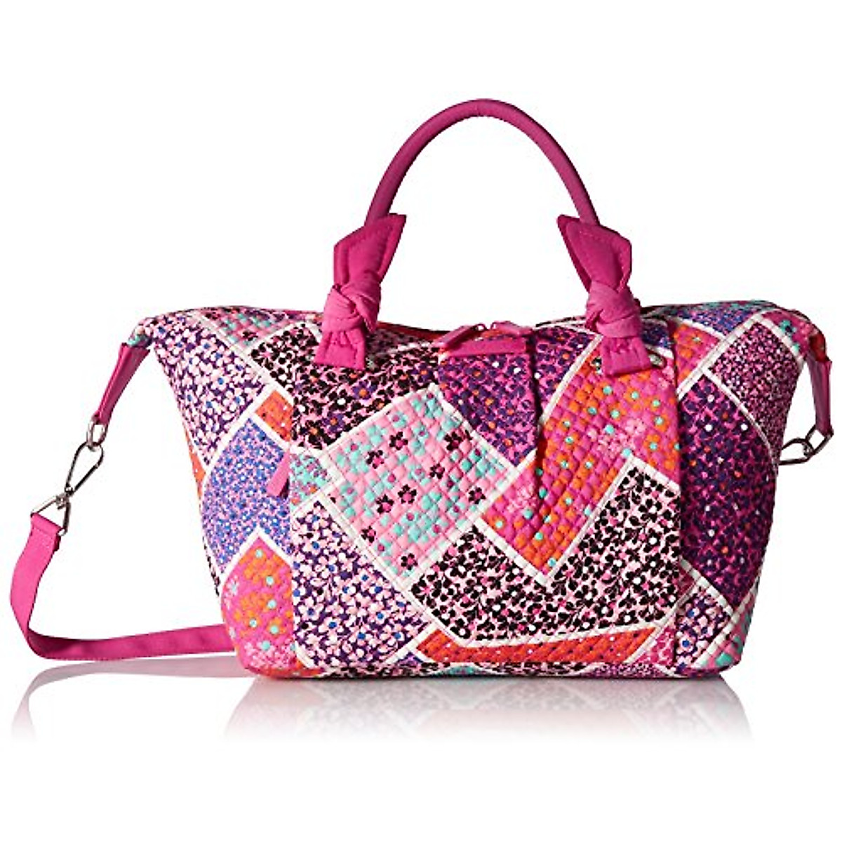 Vera Bradley Women's Cotton Hadley Satchel Purse, Modern Medley, One Size