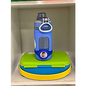 Personalized Baby Bottle and Sippy Cup Label for Daycare Personalized Band with Your Childs Picture Baby Face Band 2 Pack Blue Pink 2 PK