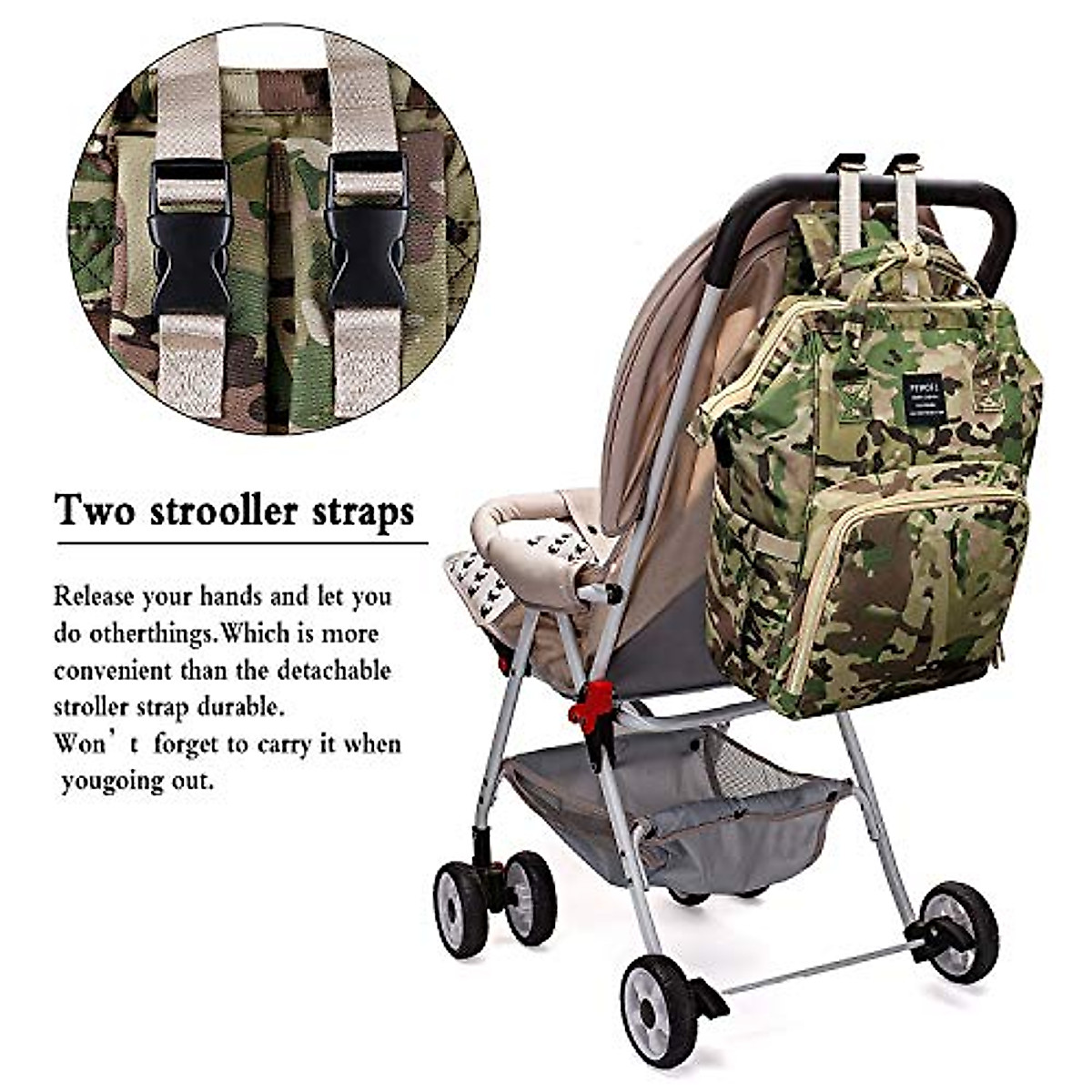 FEWOFJ Camo Baby Boy Diaper Bag Backpack for Dad, Large Tactical Nappy Bags for Mens Travel