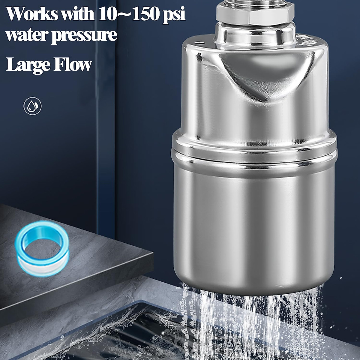 MEUPMEOP 1/2'' Automatic Water Level Control Valve Auto Shut Off Ball Mini Float Valve 304 Stainless Steel Float Valve