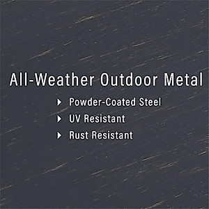 Crosley Furniture Kaplan 6-Person Rectangular Outdoor Dining Table with Umbrella Hole for Outside Patio, Oil-Rubbed Bronze