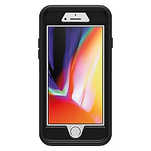 OtterBox Defender Series Rugged Case for iPhone SE (2020), iPhone 8, iPhone 7 (NOT Plus) Case Only - Non-Retail Packaging - Black (with Microbial Defense)