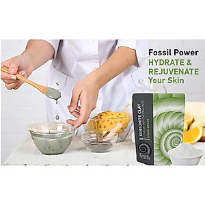 FOSSIL POWER Calcium Bentonite Clay Powder 5 Lb – Natural Heavy Metal Detox & Deep Pore Cleansing | Indian Healing | DIY Hair & Facial Mask Treatment for Sensitive Skin | Deo, Bath & Foot Soak