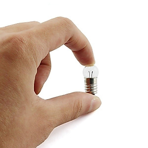 25PCS E10 Miniature Screw Base Light Bulbs, 1.5V / 0.3A