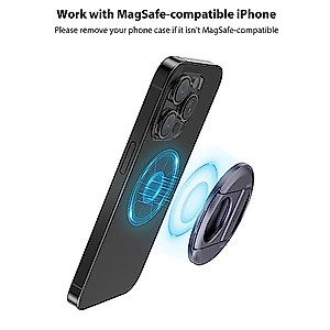 Stouchi Aluminum Mag-Safe Continuity Camera Mount, Upgraded iPhone Camera Mount Compatible with MacBook Pro, Air, iPhone 12 13 14 15 Series（Silver）