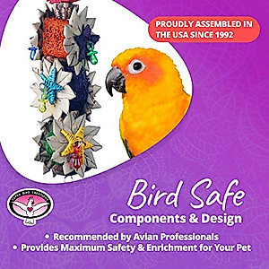 Super Bird Creations SB1098 Palm Star Bird Toy, Medium Bird Size, 13" x 3.5" x 3.5"