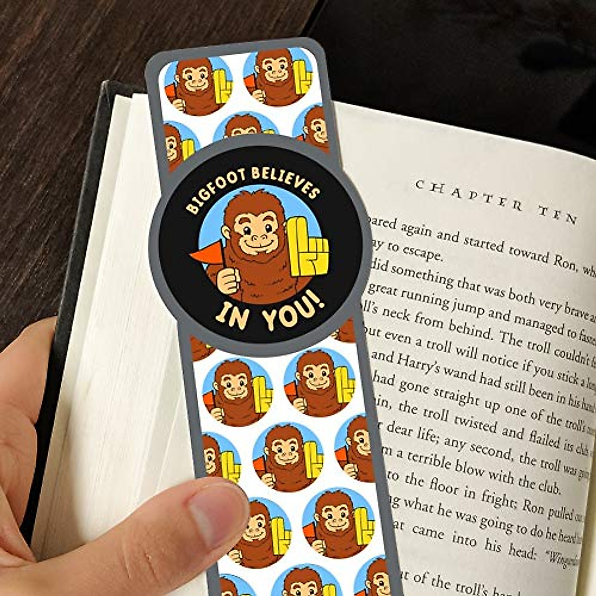 Bigfoot Believes in You Funny Humor Set of 3 Glossy Laminated Bookmarks