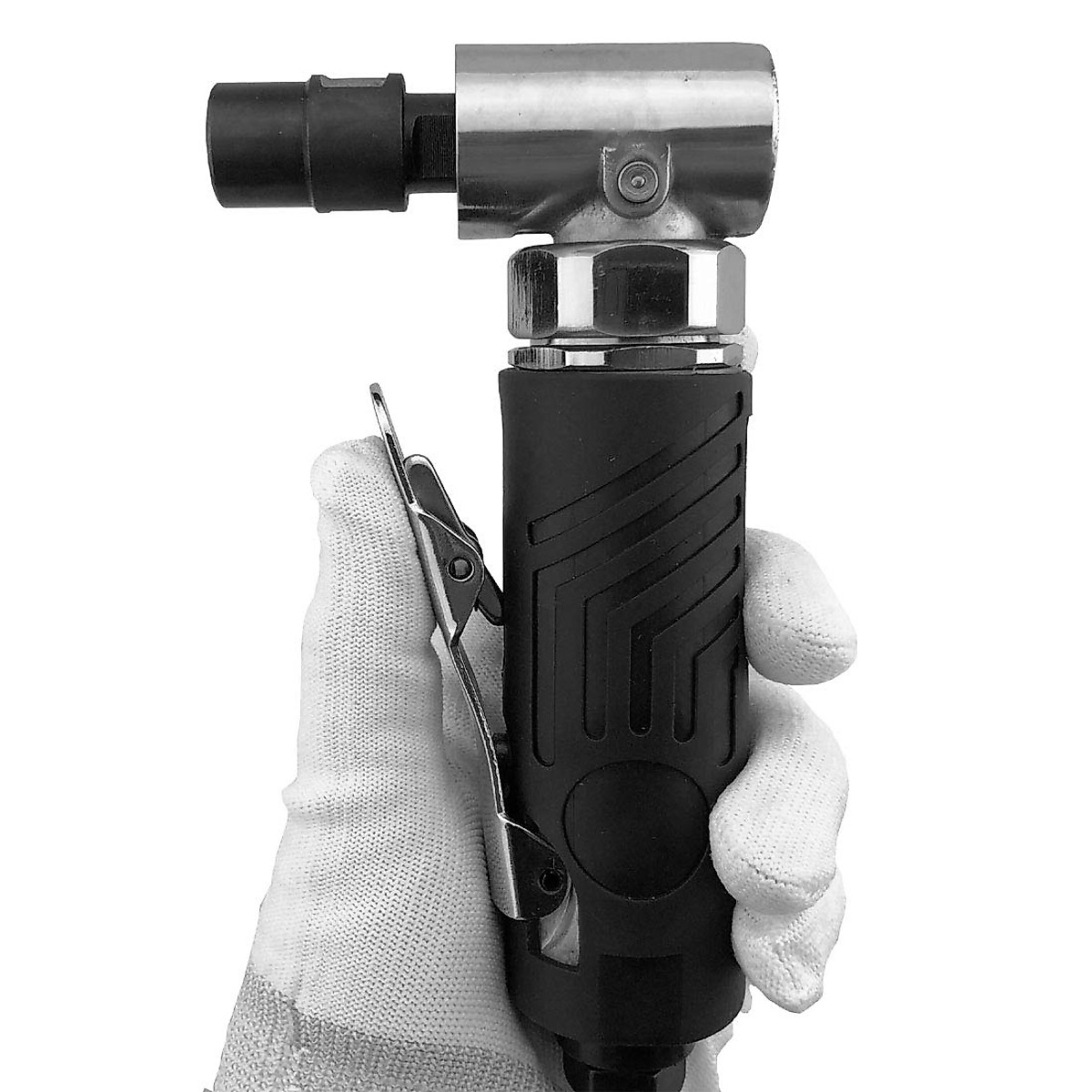 PROSHI 1/4 inch angle air die grinder with 4 pcs 2" roll lock sanding discs