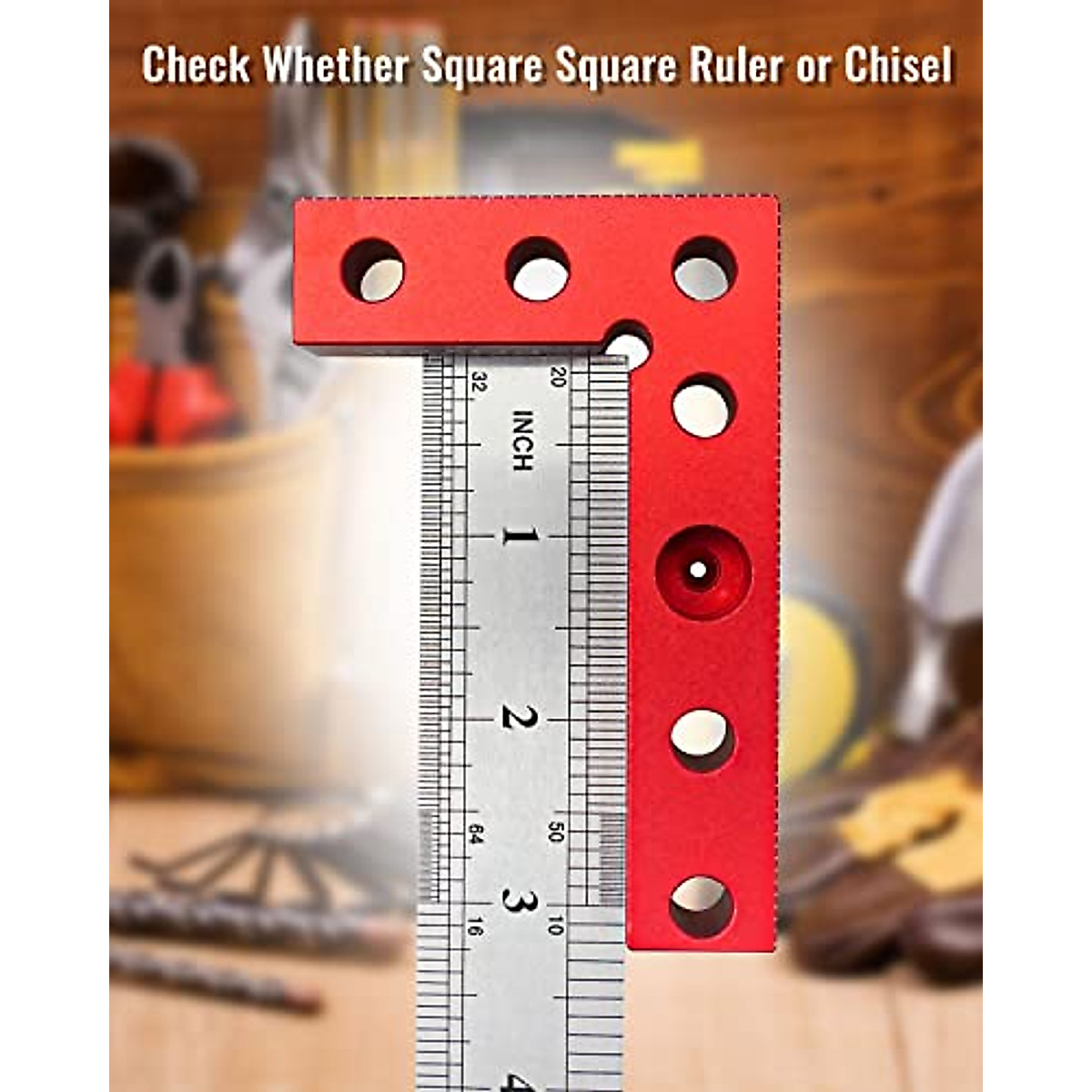 Mini Square Center Finder Tool, 90 Degree Square and Marking Center Finder Precision for Quick Measuring Square Edge, Line Gauge Center Positioning Square for Woodworking Layout, Square Center Scribe