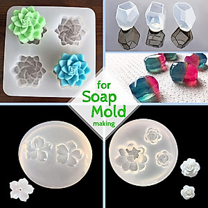 Silicone Mold Making Kit - Liquid Translucent Silicone Rubber for Silicone Molds Making, DIY Epoxy Resin Mold - Easy 1:1 Mixing Ratio Silicone for Casting, Jewelry Making, Manual, Craft(10.6oz/240ml)
