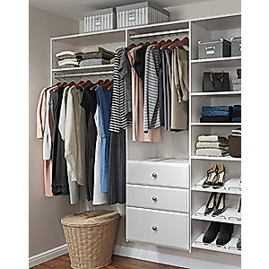 Easy Track 12" Drawer Closet Storage, White