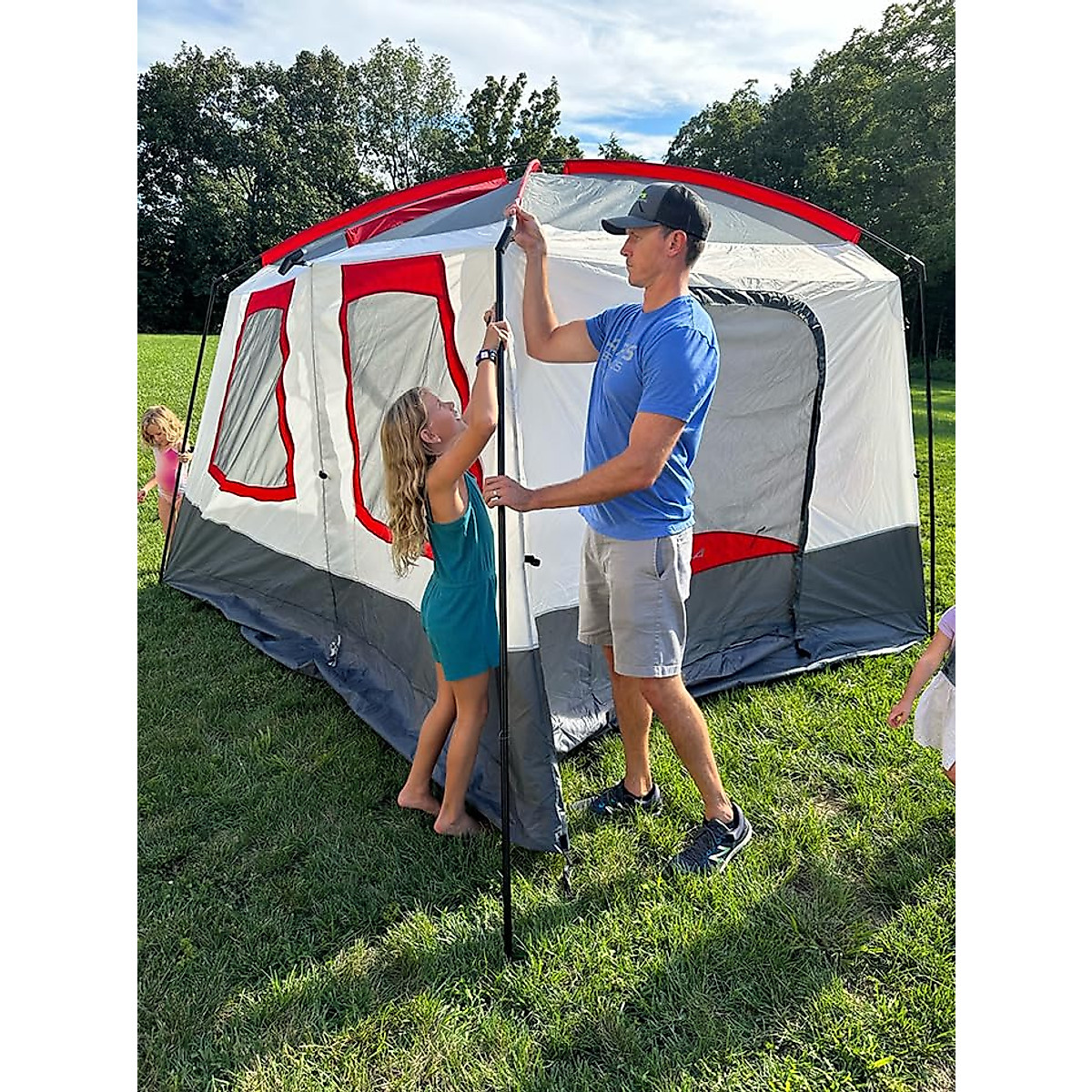 ALPS Mountaineering Camp Creek Two-Room Tent - Gray/Red
