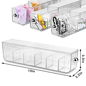 MTZRFLL Underwear Drawer Organizer, Wall Mount Sock Organizer for Closet, Bedroom, Dresser, Office, Kitchen, Dustproof Plastic Wall Storage Box (1Pack, Clear)