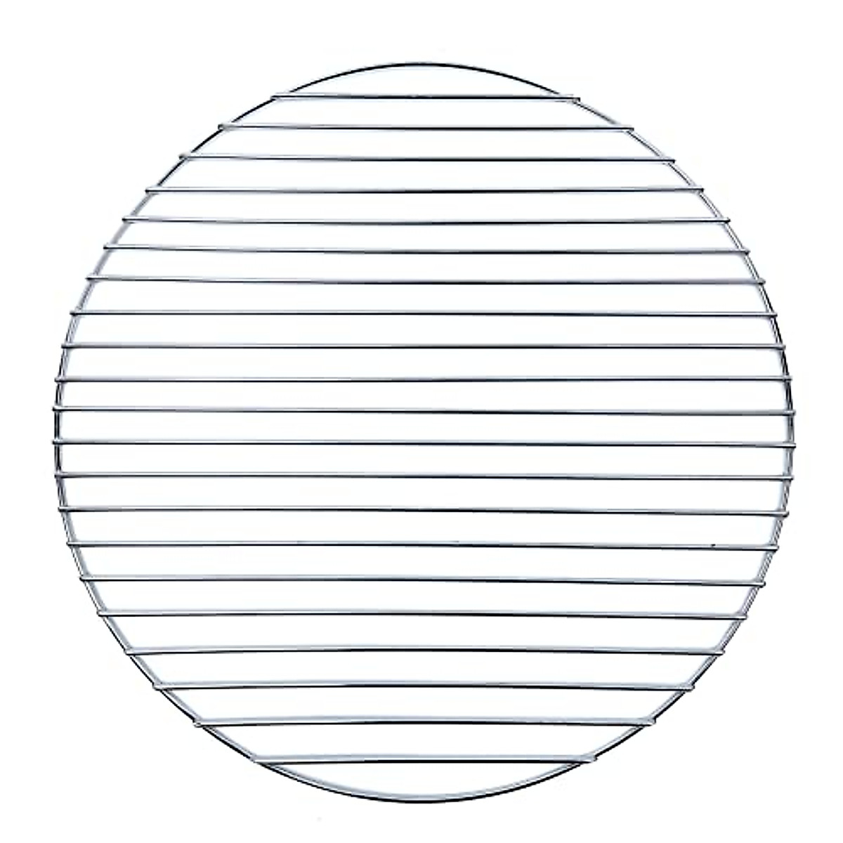Barbecue Partner Round replacement charcoal bottom grate Korean bbq grill cooking wire mesh grid no foot, 14'' diameter, Stainless Steel, 14 x 14 x 0.4 inches