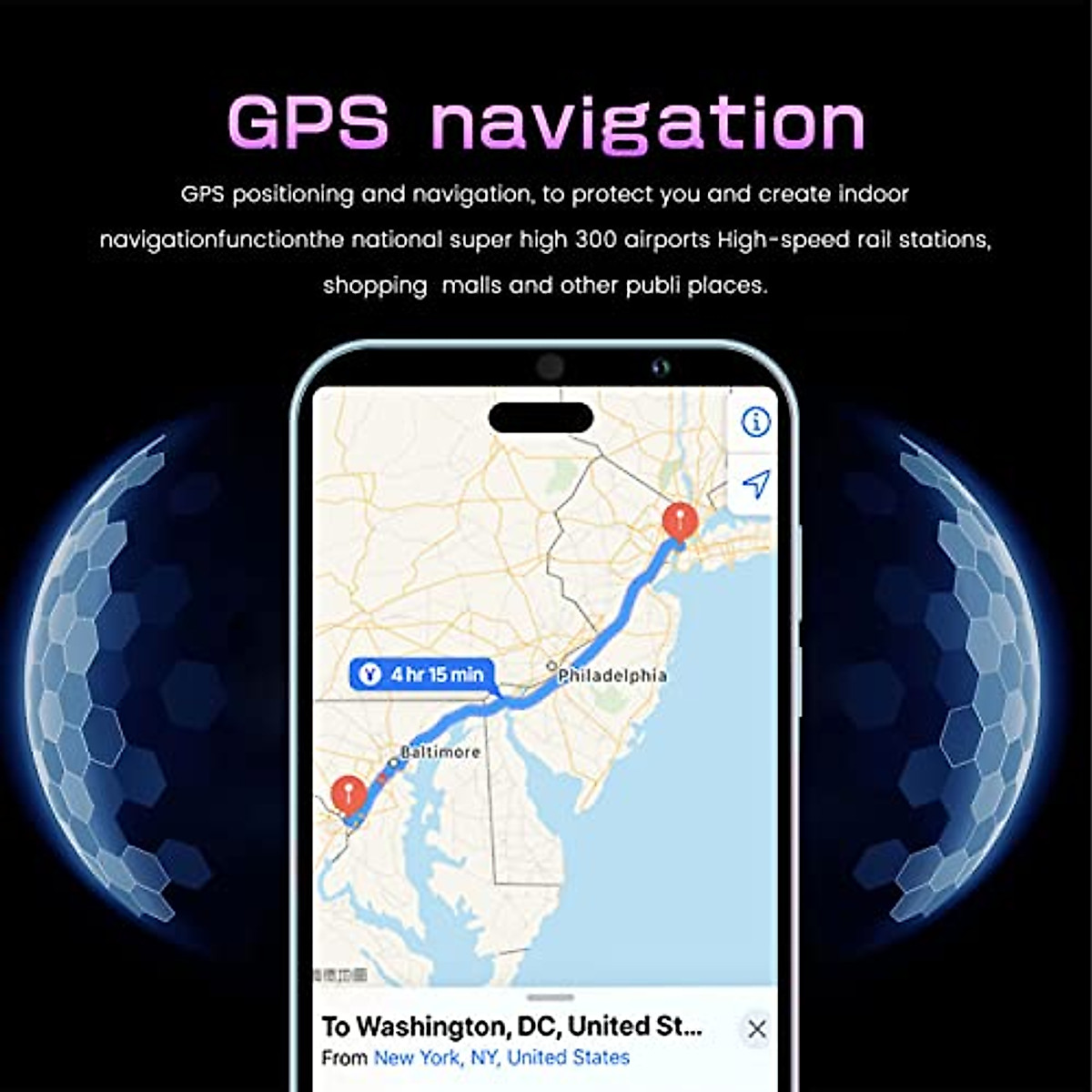 Yunseity I14 Promax Unlocked Smartphone, 4GB RAM 64GB ROM 5G Dual Bands WiFi, 6.1 Inch HD Screen Cellphone for Android 11, MT6889 10 Core, 7000mAh Battery, 8MP 16MP Cameras, 2 SIM Cards (Blue)