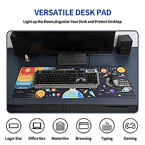 Full Desk Mouse Pad Large Gaming Keyboard Mat XL（31.5x11.8x0.12inch） Upgrade Advanced Micro-Weave Cloth Waterproof Non-Slip Base Natural Rubber Mouse Pad for Office Study Games