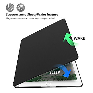 ProCase Cover for iPad Pro 12.9 2017/2015 (Old Model, 2nd & 1st Gen), Slim Stand Protective Folio Case Smart Cover for iPad Pro 12.9 Inch 2nd Gen 2017 / iPad Pro 12.9 Inch 1st Gen 2015 -Black