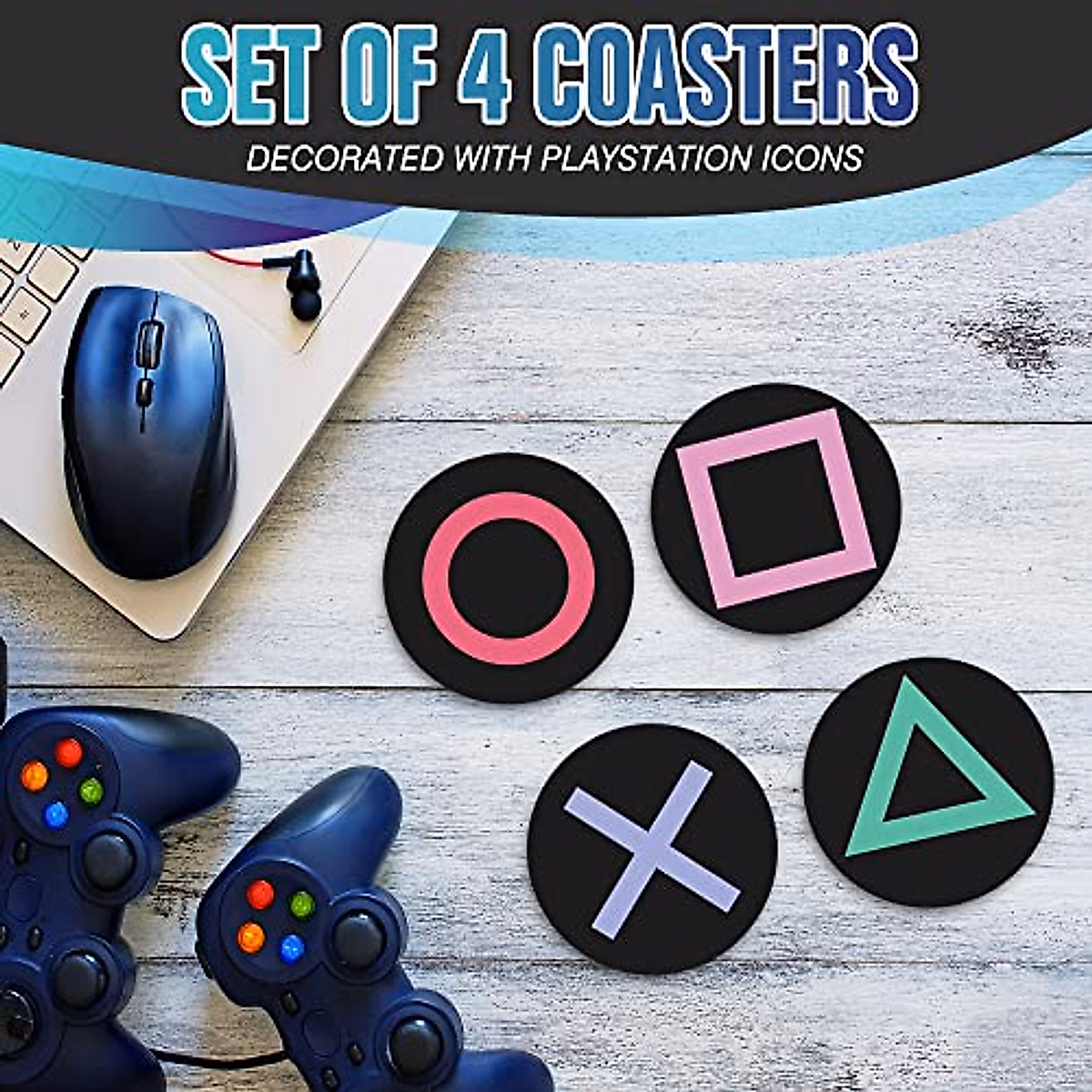 Gamer Gifts for Men - Do Not Disturb I’m Gaming Set - Funny Gamer Gifts Containing Insulated Tumbler, Gaming Hat, Socks, Gaming Coasters Set and Keychain - Present Ideas for Husband Boyfriend Man