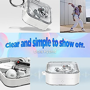 Spigen Ultra Hybrid Designed for Nothing Ear 2 Case Cover (2023) Clear Anti-Yellowing Case - Jet White